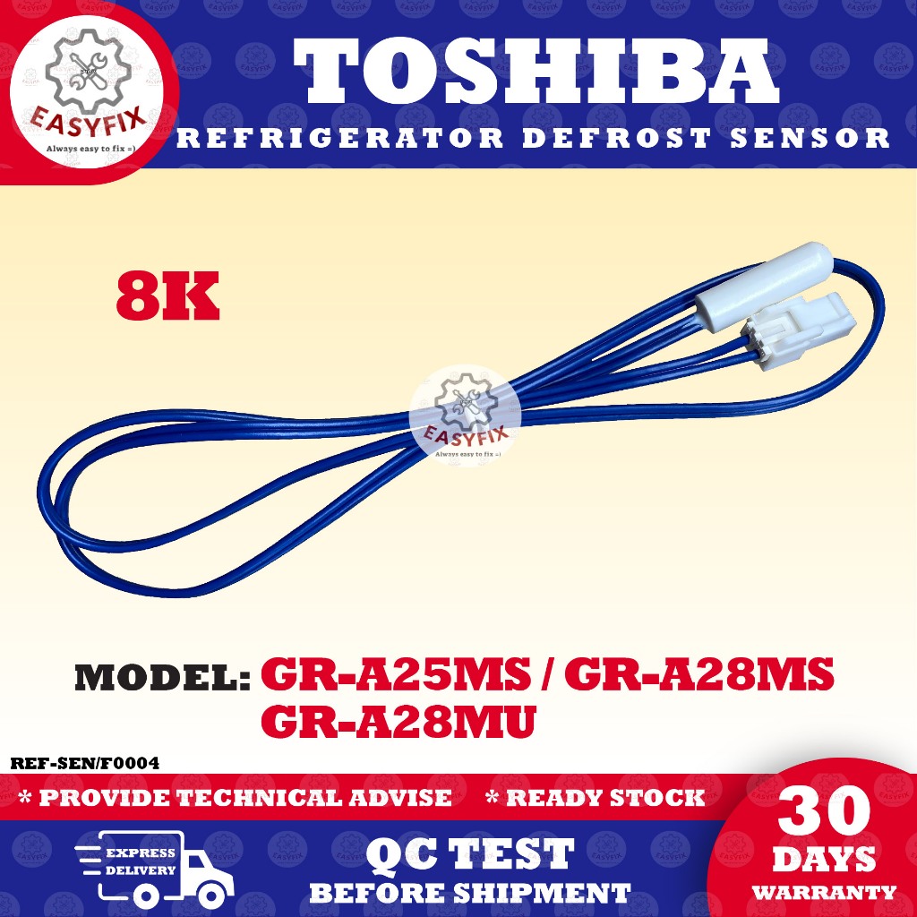 (8K) GR-A25MS / GR-A28MS / GR-A28MU TOSHIBA REFRIGERATOR DEFROST SENSOR FRIDEGE SENSOR (SENSOR ...
