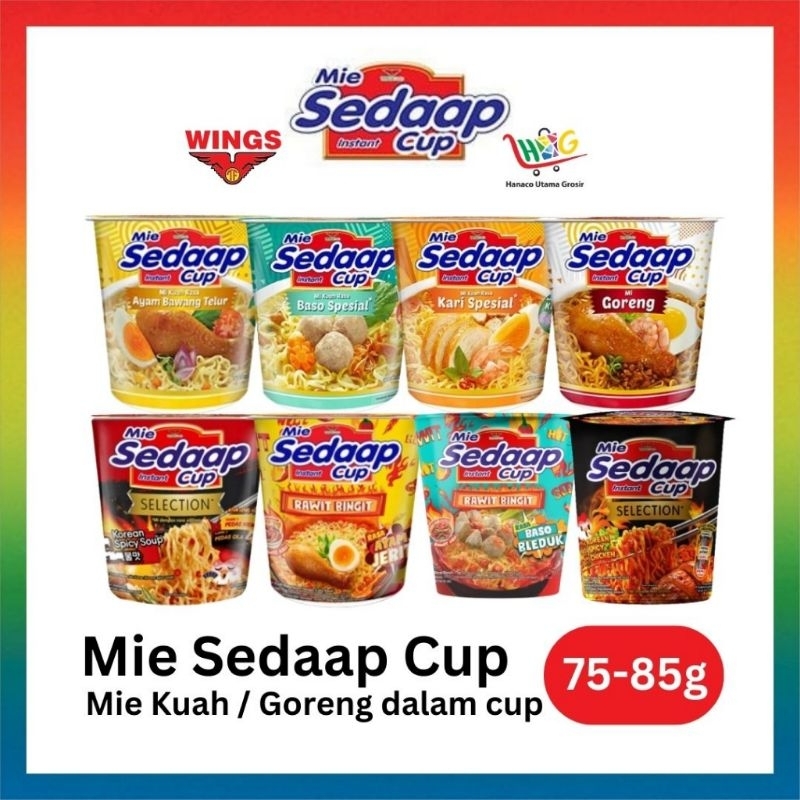Mie Sedaap intant Cup Goreng,Kuah Berbagai Varian Rasa. | Shopee Malaysia