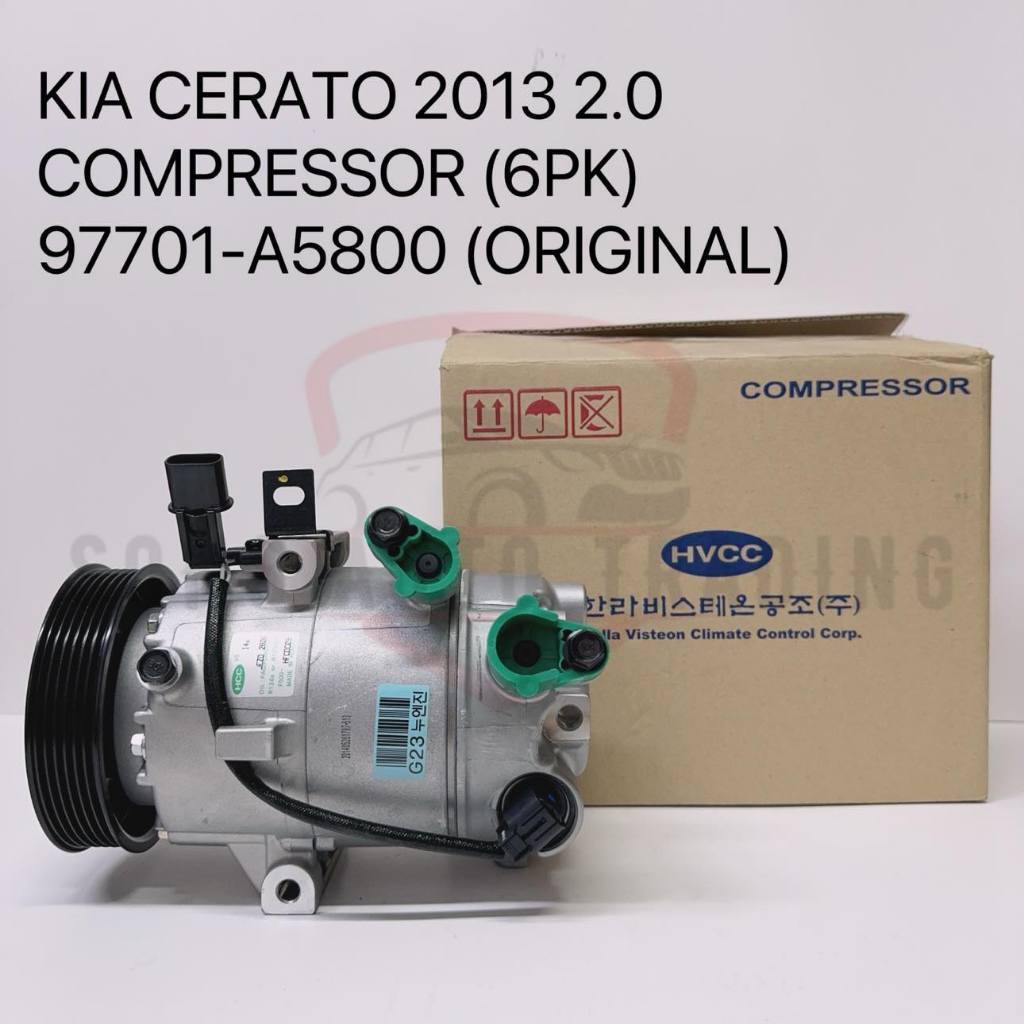 KIA CERATO 2013 2.0 COMPRESSOR (6PK)(ORIGINAL)- 97701-A5800 | Shopee ...