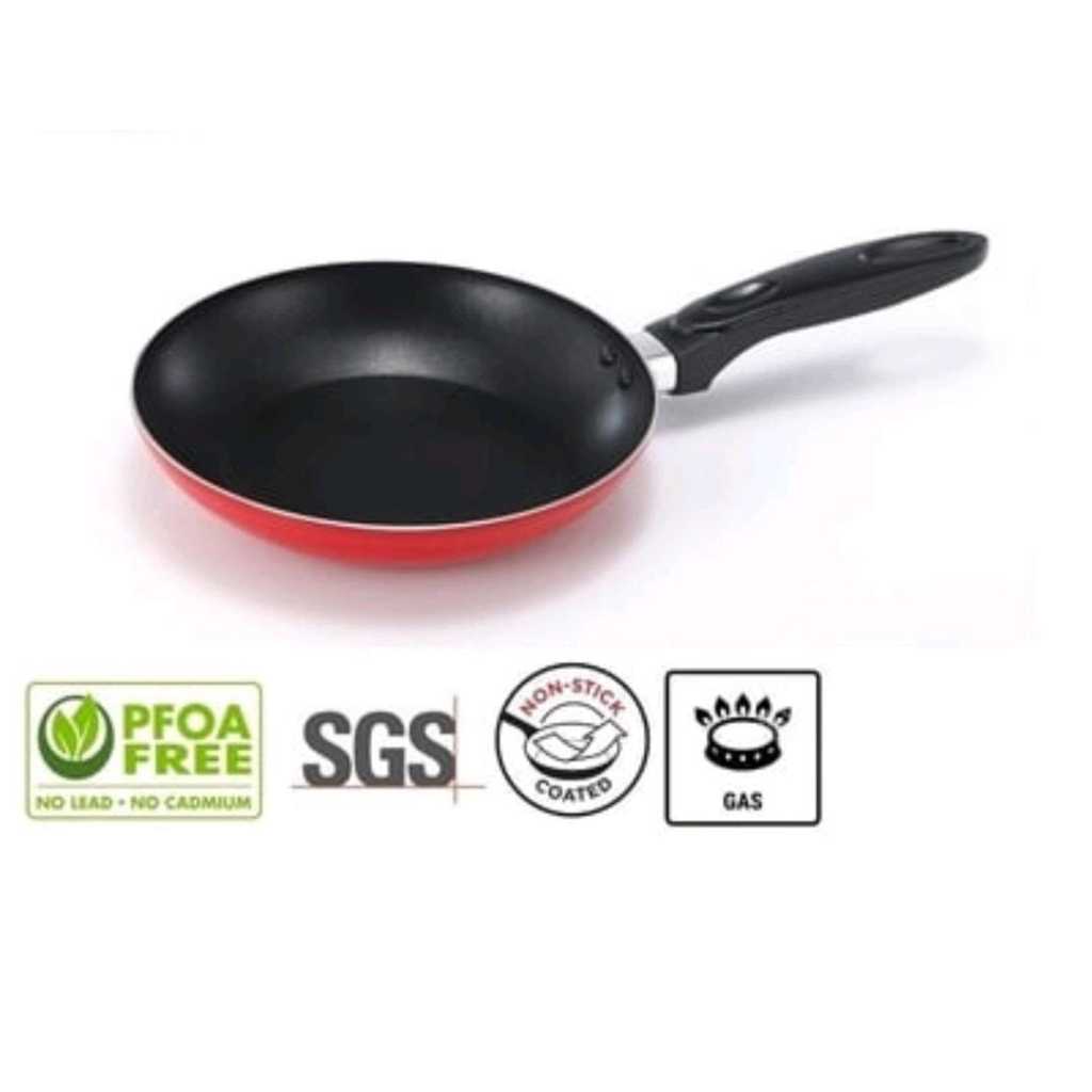20cm FRYING PAN (Red color) | Shopee Malaysia