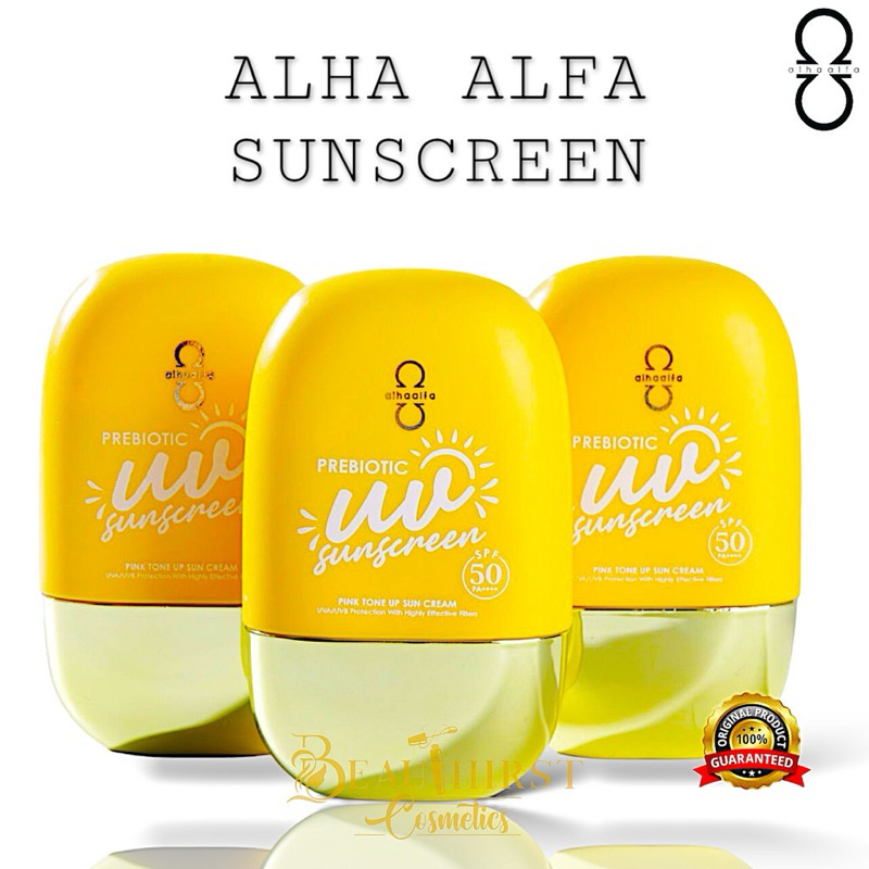 ALHA ALFA PREBIOTIC UV SUNSCREEN SPF 50 PA++++ 100% ORIGINAL HQ | Pink ...