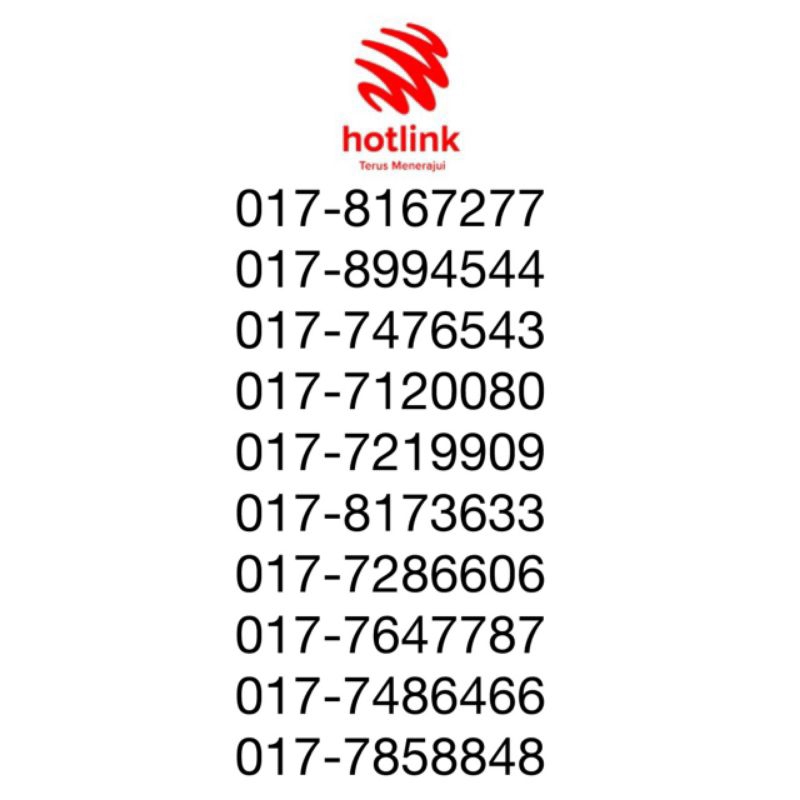 (RM20) NUMBER SPECIAL NUMBER HOTLINK SIM PREPAID | Shopee Malaysia