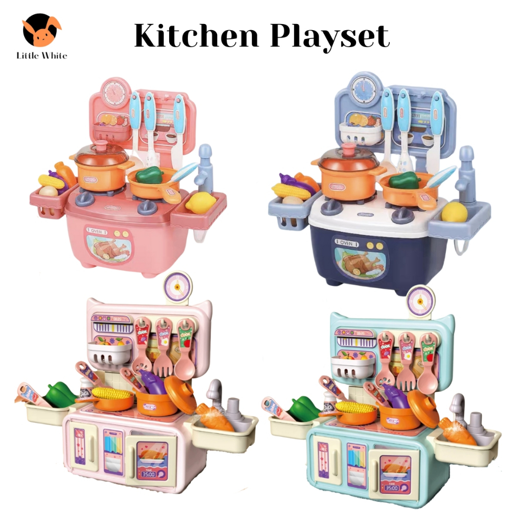 Kitchen Playset Toy Pretend Play Educational Cooking Mainan Masak ...