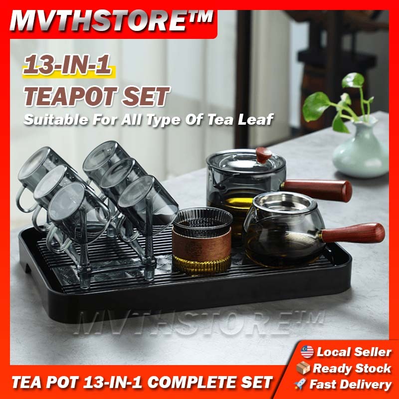13-IN-1 Teapot Complete Set, Glass Tea Pot Set for Chinese Tea Suitable ...