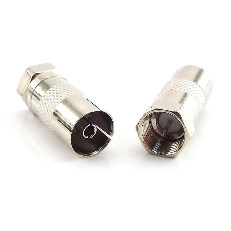MaxCon F Plug RG6 Male to PAL Female RF Coaxial Socket Convert Adaptor ...