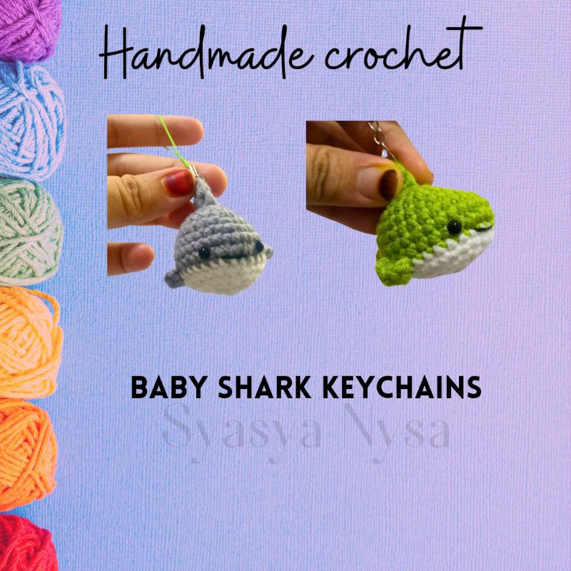 Baby Shark Keychain Crochet | Shopee Malaysia
