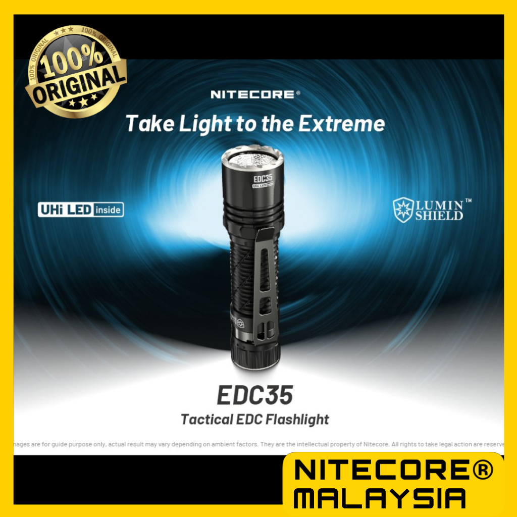 Nitecore EDC35 Rechargeable EDC Flashlight 5000 Lumens | Shopee Malaysia