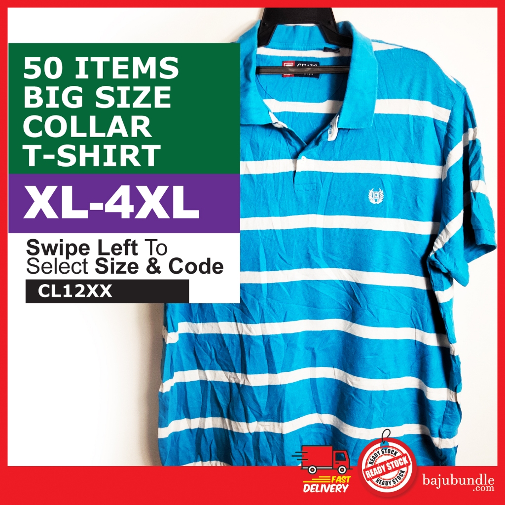 T Shirt Bundle Lelaki Oversized (XL-5XL)T-shirts Collar Men Shirt Collar Oversize Big Size Baju ...