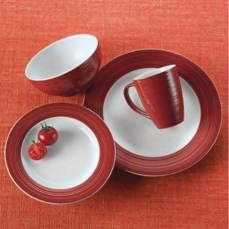 Corningware Etch Dinner Set 16pcs Brick | Shopee Malaysia
