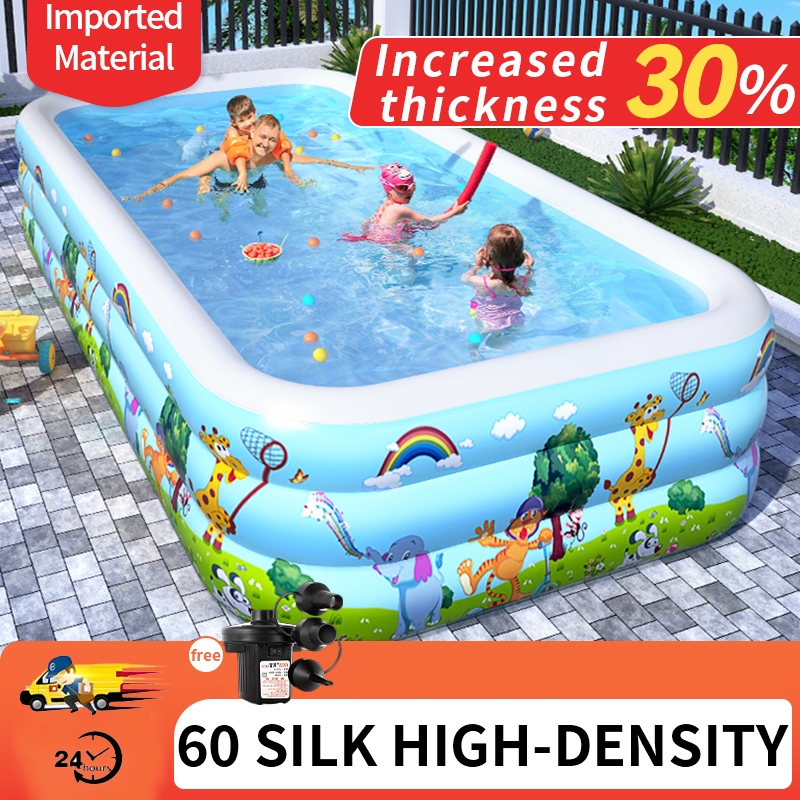 Swim Pool Big Inflatable Swimming Pool Extra Large Rectangular Family ...