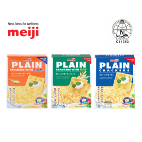 MEIJI PLAIN CRACKERS WITH OAT 104G / MEIJI PLAIN CRACKERS 104G ...