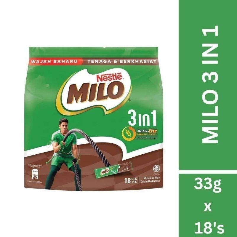 Nestle Activ-Go Milo 900g / 3 in 1 (18 Stick) | Shopee Malaysia