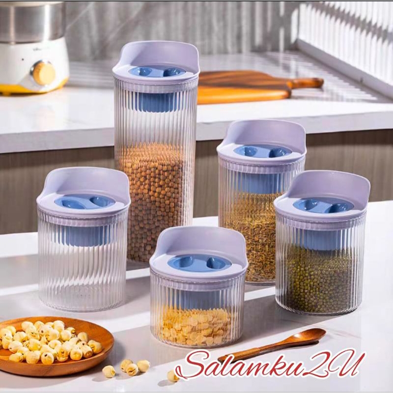 450ml / 1025ml/ 1550ml Plastic Sealed Storage Jar/ Balang Plastik Penyimpanan Kedap Udara ...
