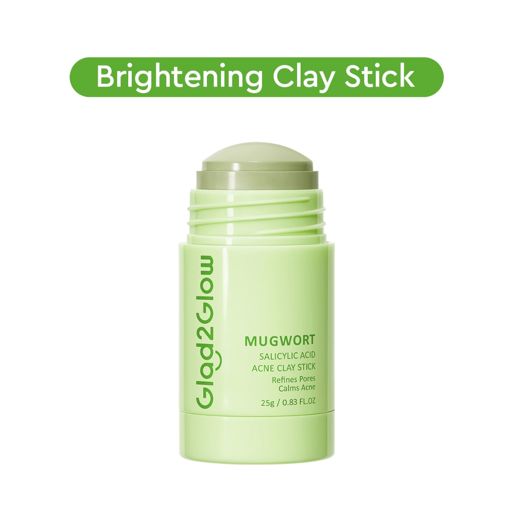 Glad2Glow Real Mugwort Clay Mask Stick Salicylic Acid Anti Pores & Acne ...