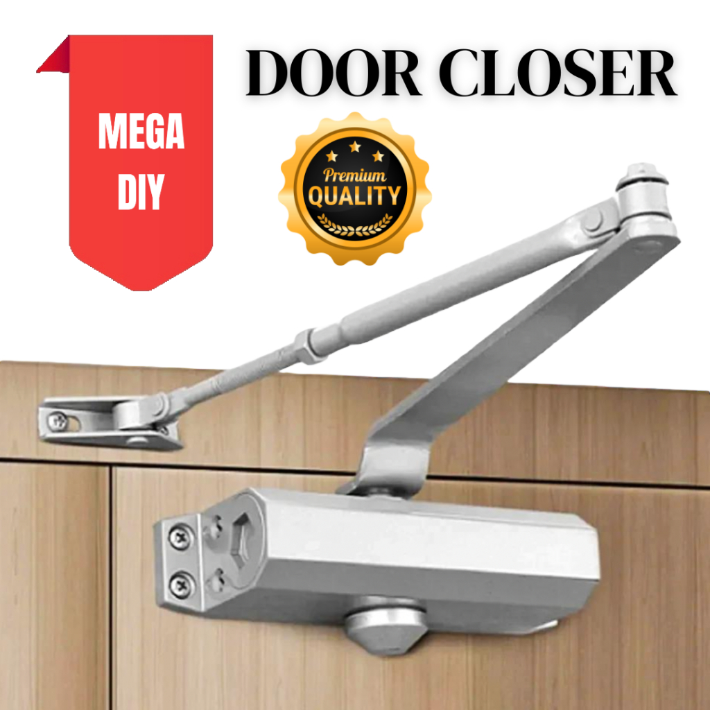Aluminum Door Closer Fireproof Automatic Adjustable 180 Degree Magnetic ...