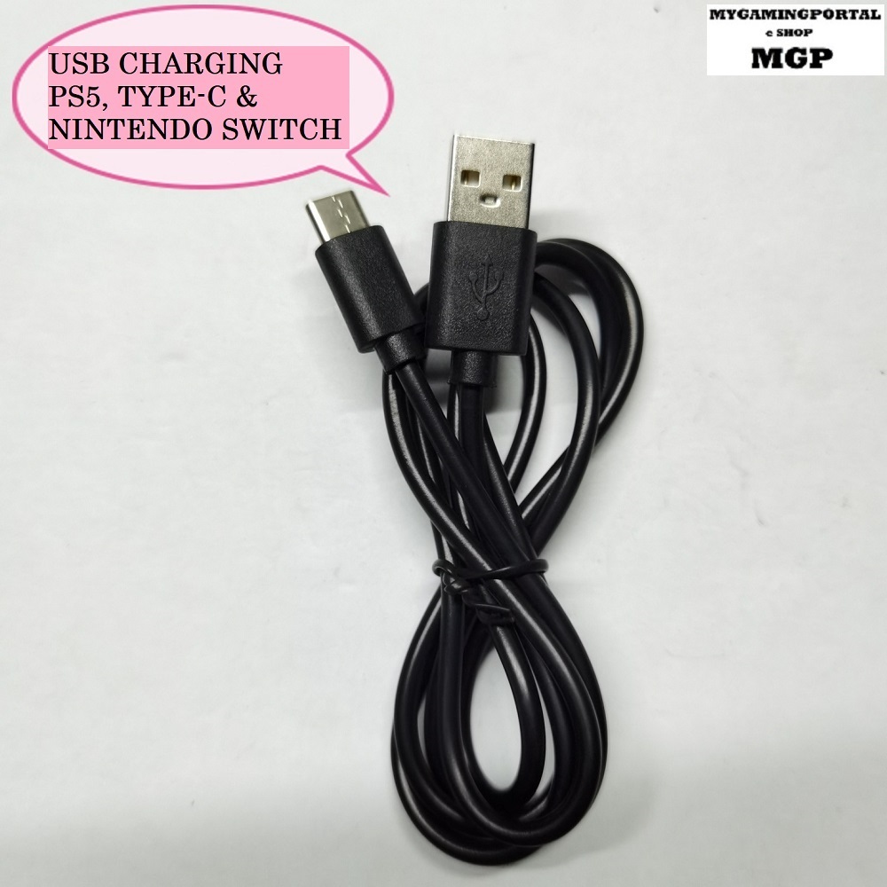 [READY STOCK] 0.8M PS5 USB TYPE-C CHARGING CABLE FOR PS5 CONTROLLER ...