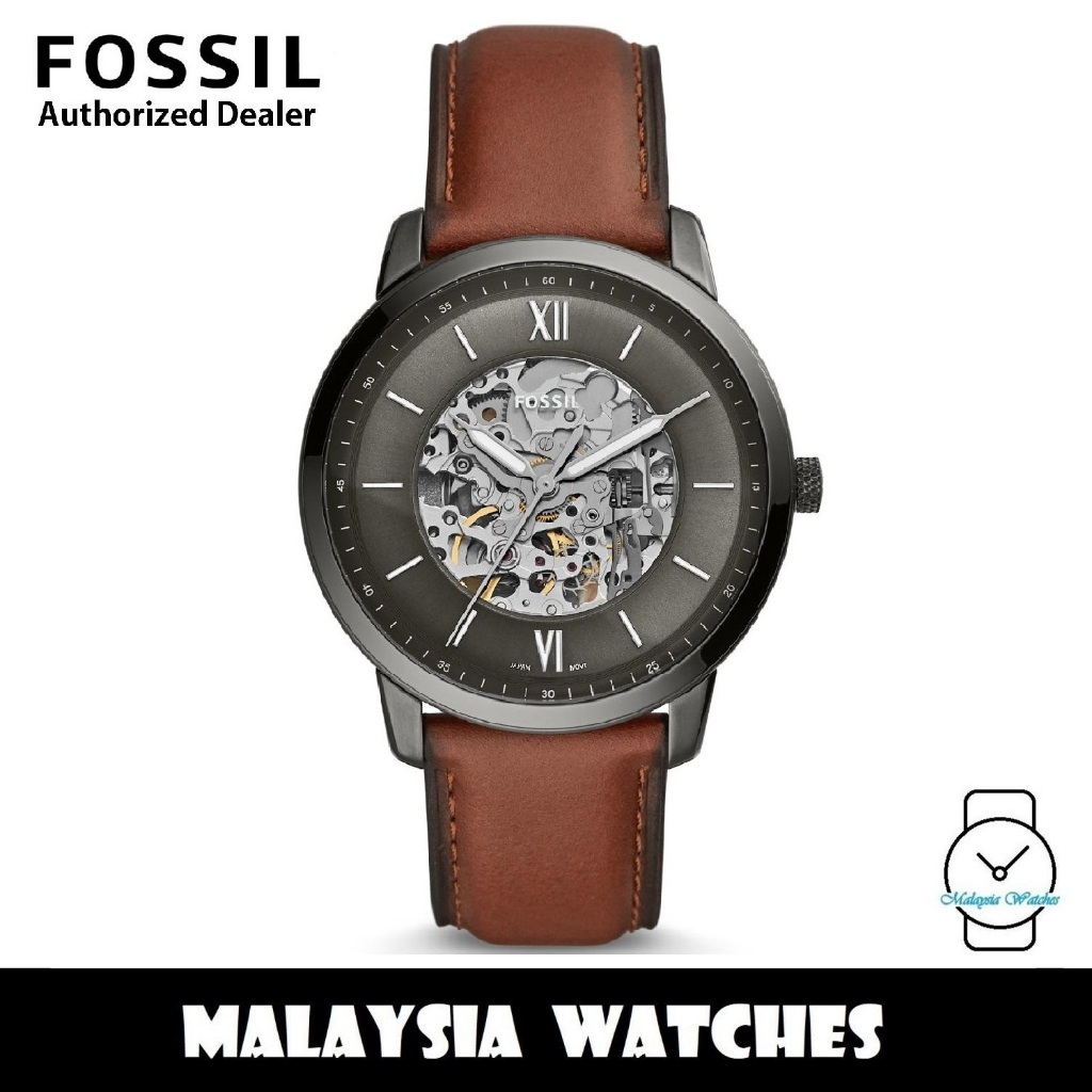 (OFFICIAL WARRANTY) Fossil Men's ME3161 Neutra Automatic Amber Leather ...
