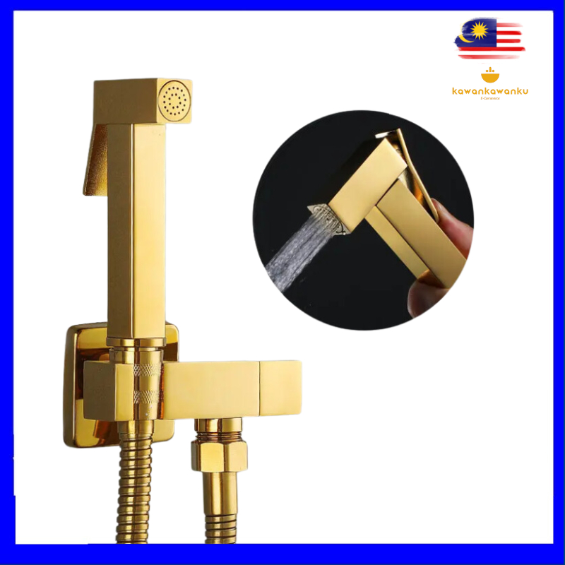 Single Cold Bidet Faucet Gold Bidet Spray Set Hand Sprayer Two Way ...