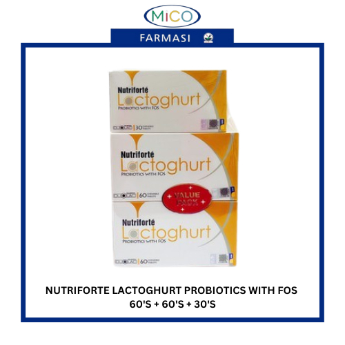 NUTRIFORTE LACTOGHURT PROBIOTICS WITH FOS VALUE PACK 120'S+30'S / 30'S ...