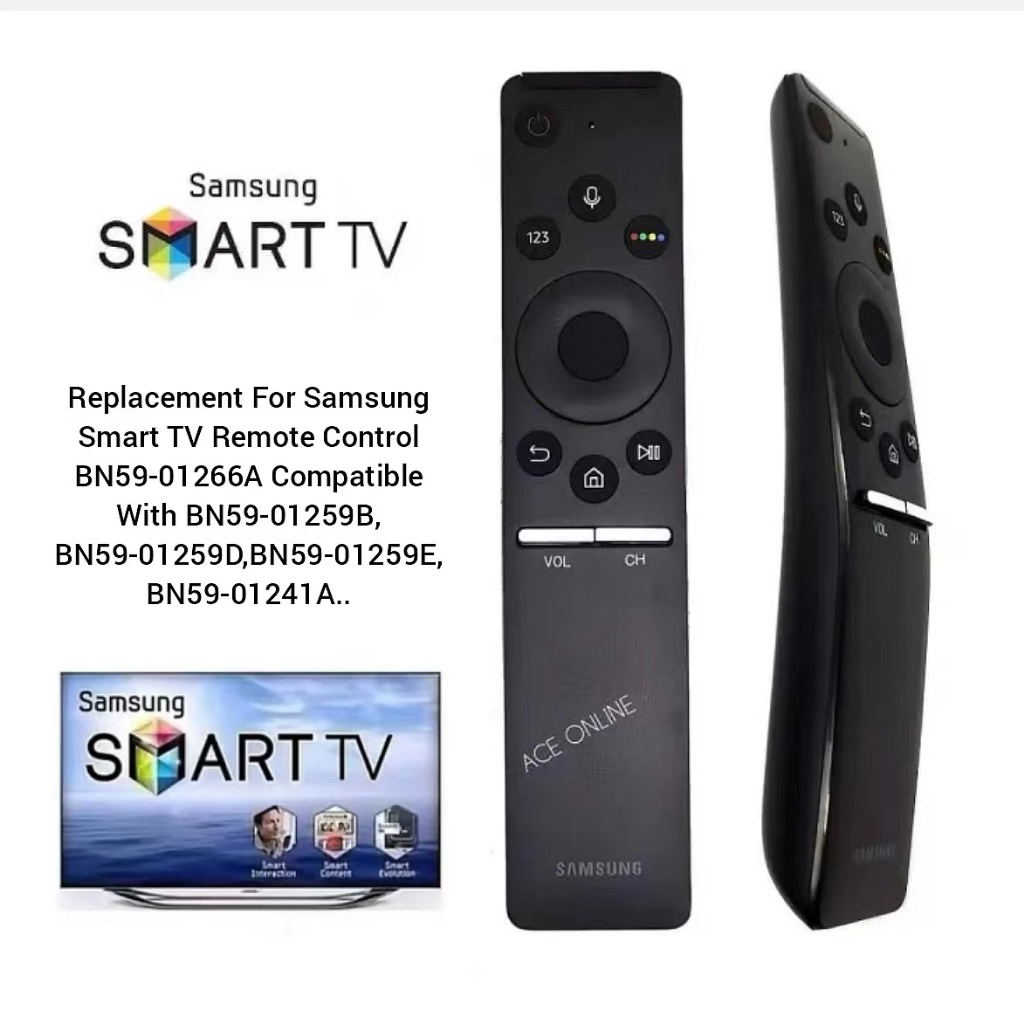 Replacement For Samsung Smart TV Remote Control BN59-01266A Compatible With BN59-01259B, BN59 ...