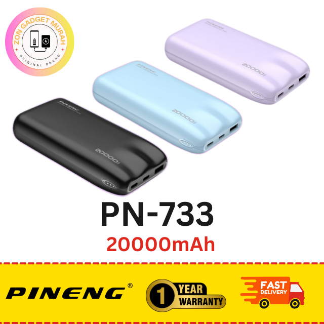 (NEW) Pineng PN-733 (20000MAH) Fast Charge High Speed Powerbank,4 LED ...