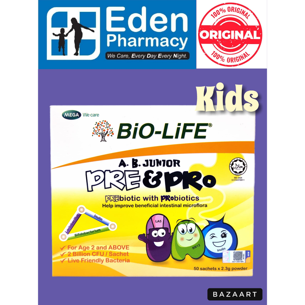Bio Life Bio-Life A.B. Junior Pre & Pro Prebiotic with Probiotics ( 50 ...