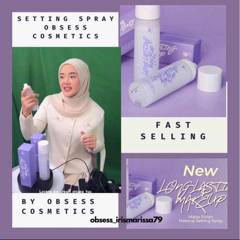 NEW!!! OBSESS SETTING SPRAY - FOR LONG LASTING MAKEUP (OBSESS COSMETICS ...