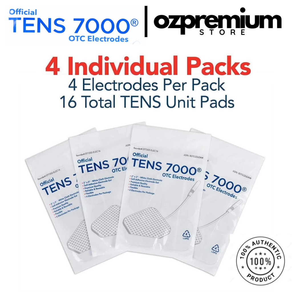 (READY STOCK) TENS 7000 Official TENS Electrode Pads 16-Pack, Premium ...