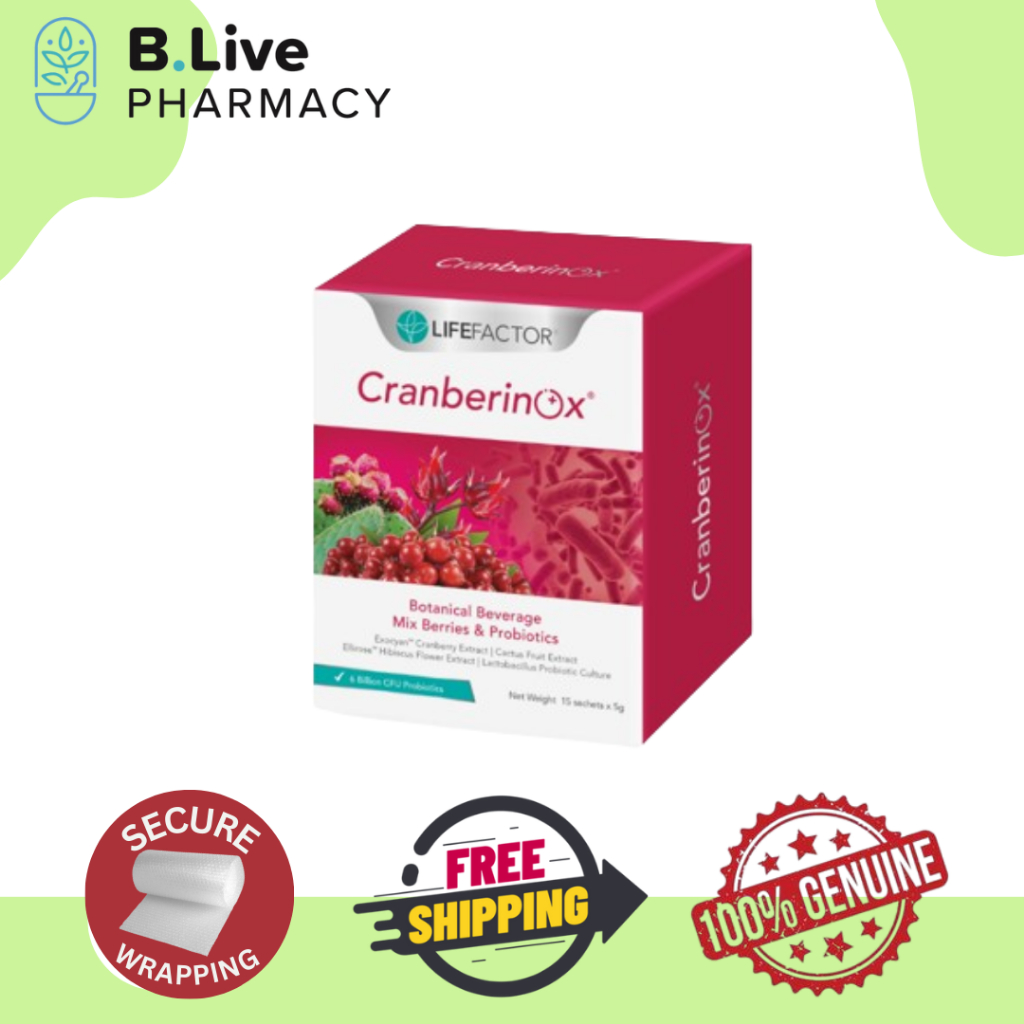 LIFEFACTOR CRANBERINOX 15 SACHETS x 5g | Shopee Malaysia