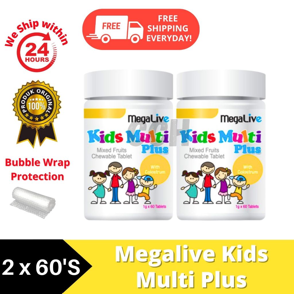 MEGALIVE KIDS MULTI PLUS CHEW TAB (60's/2x60's) | Shopee Malaysia