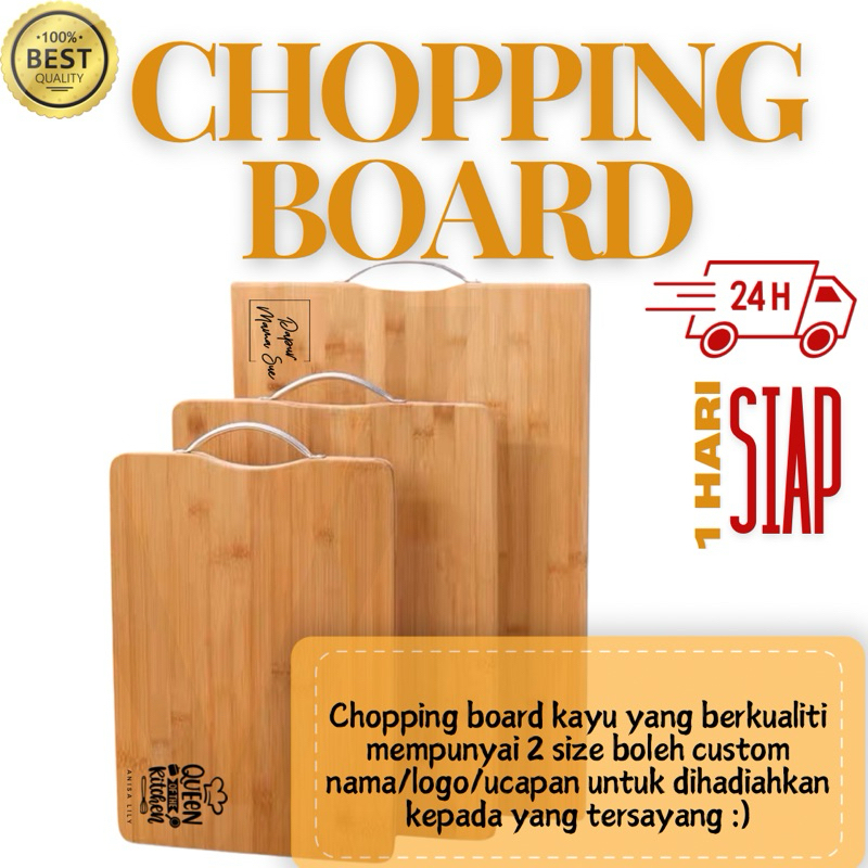 (READYSTOCK)(CUSTOM) Chopping Board Cutting Board Custom Engrave ...
