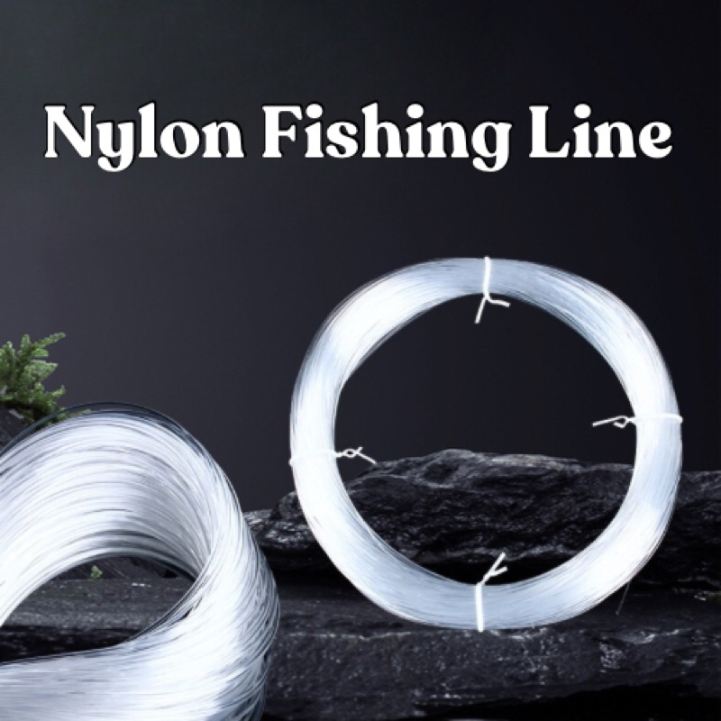 【NL001】 20m Nylon Fishing Line Transparent Tali Tangsi Jigging Pancing Jigging Casting Bottom ...