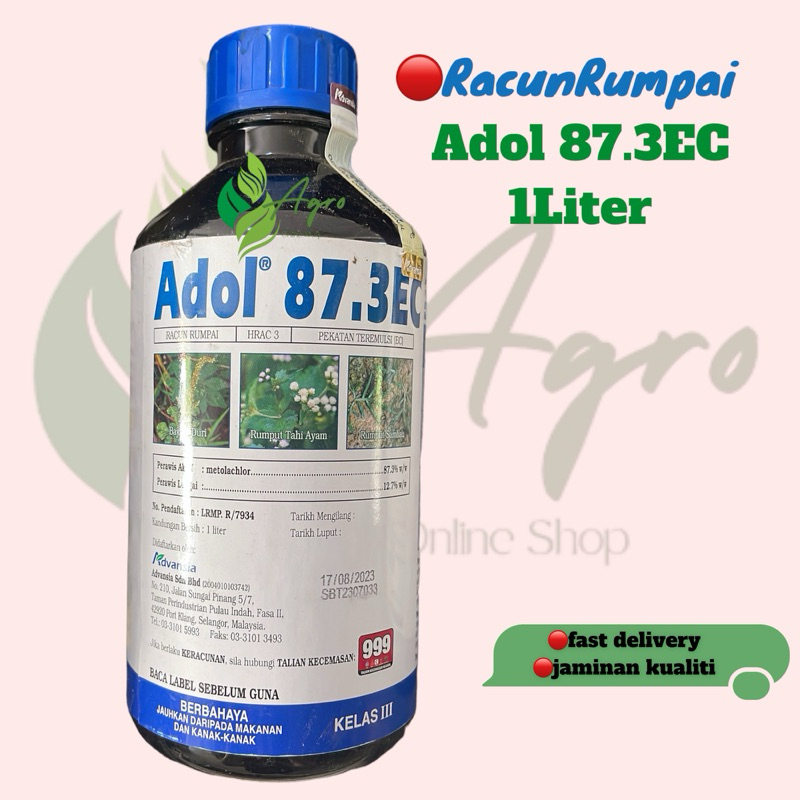 Advansia ADOL 87.3EC 1Liter/Herbicide metolachlor 87.3% | Shopee Malaysia