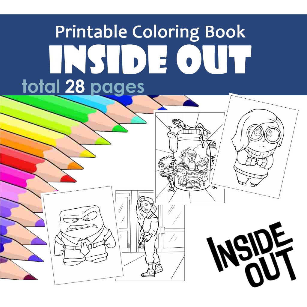 [Softcopy PDF] Inside Out Coloring Book Background (28pages) | Shopee ...