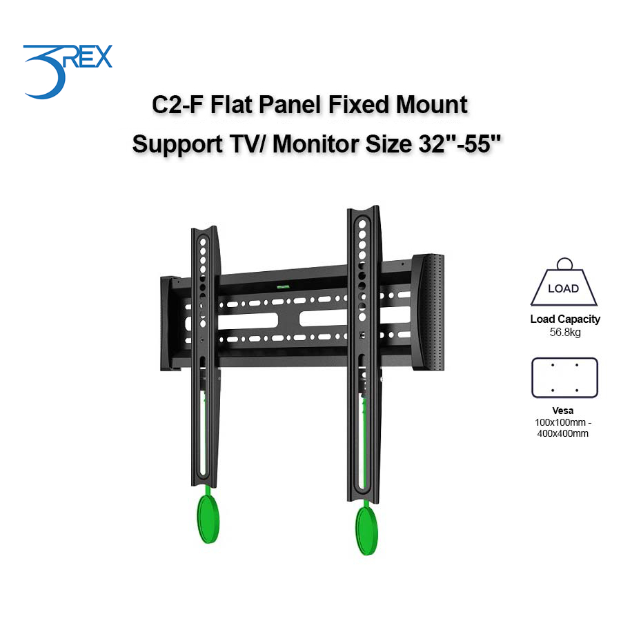C2-F Fixed Flat Panel LCD TV Mount Support TV Size 32"-65" | Shopee ...