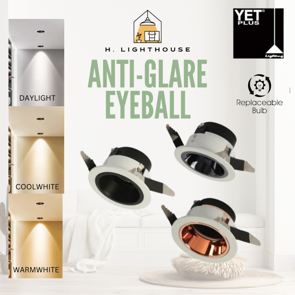 🔥HOT SELLING🔥 YET PLUS YM55 Anti-Glare Eyeball Sport Light Recessed LED ...