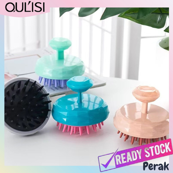OULISI Silicone Soft Scalp Massage Shampoo Brush Anti-Itch Hair Washing ...