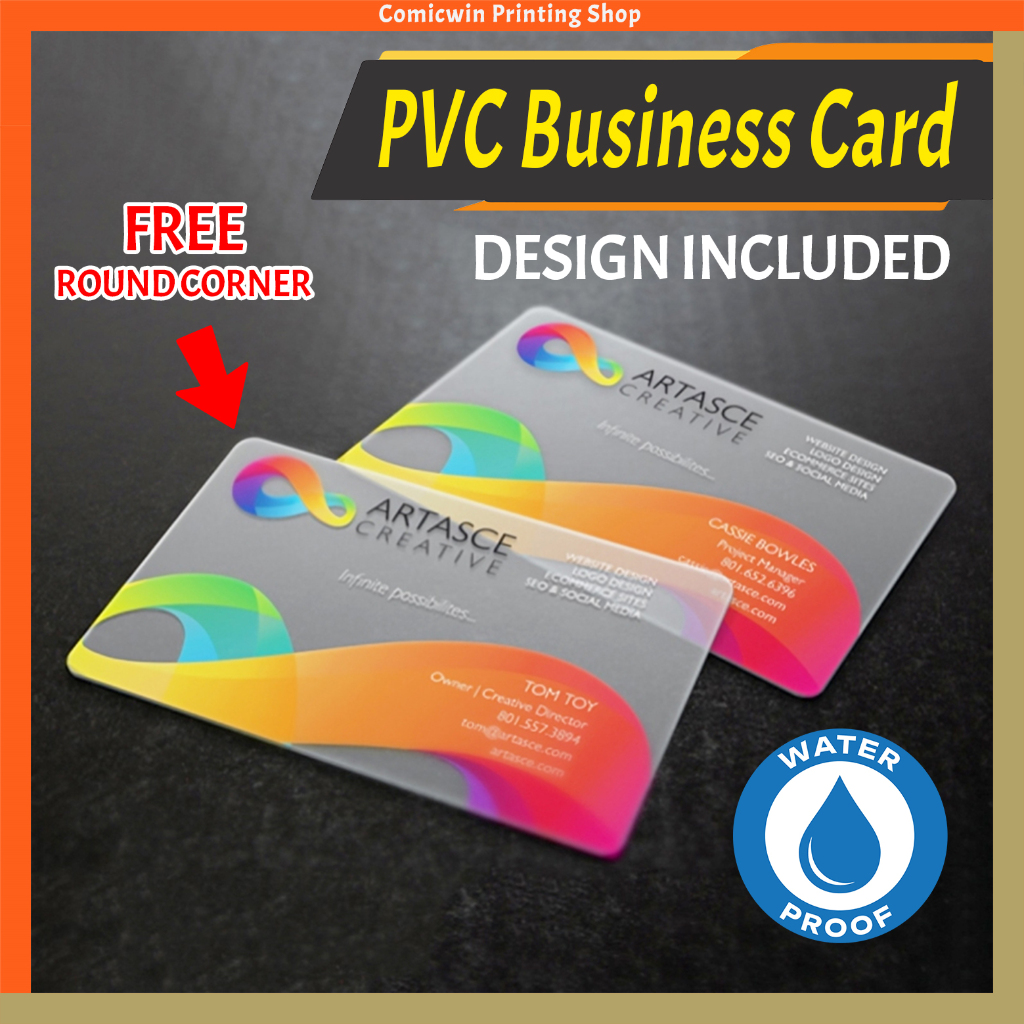 PVC Business Card (90x54mm) Frosted Name Card, Waterproof Namecard, PVC ...