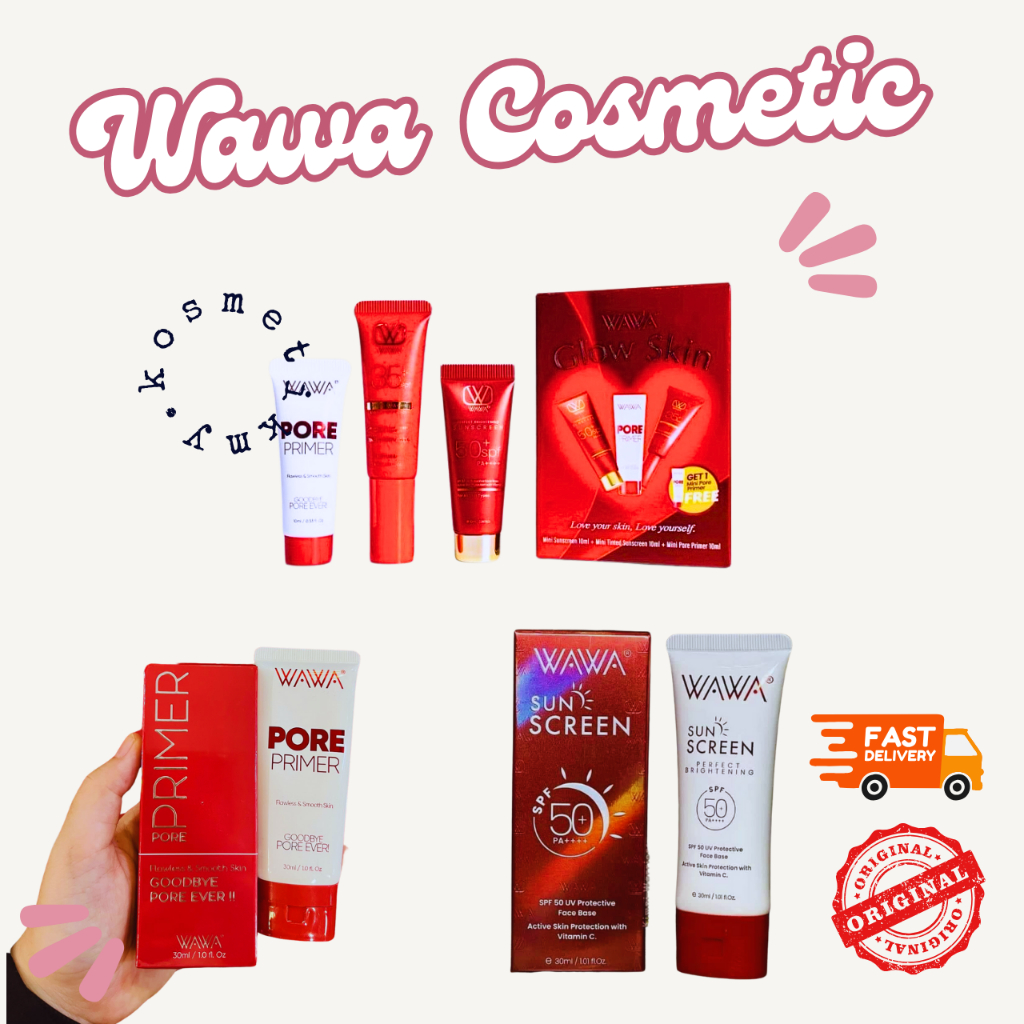 WAWA COSMETICS WAWA SUNSCREEN | WAWA PRIMER | WAWA GLOW SKIN COMBO 3IN1 ...