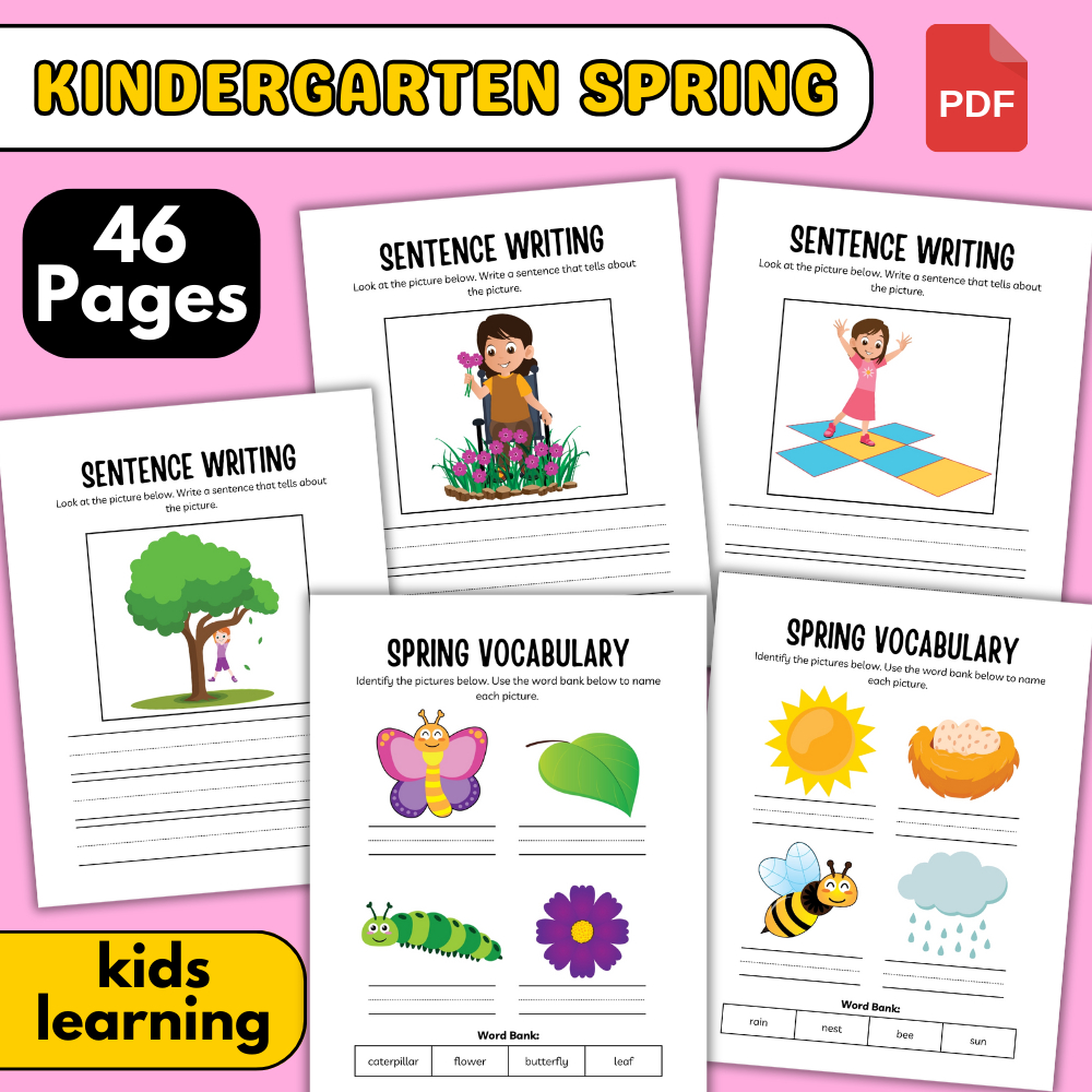 B029 KINDERGARTEN SPRING WORKBOOK KIDS LEARNING PRINTABLE PAGE | Shopee Malaysia