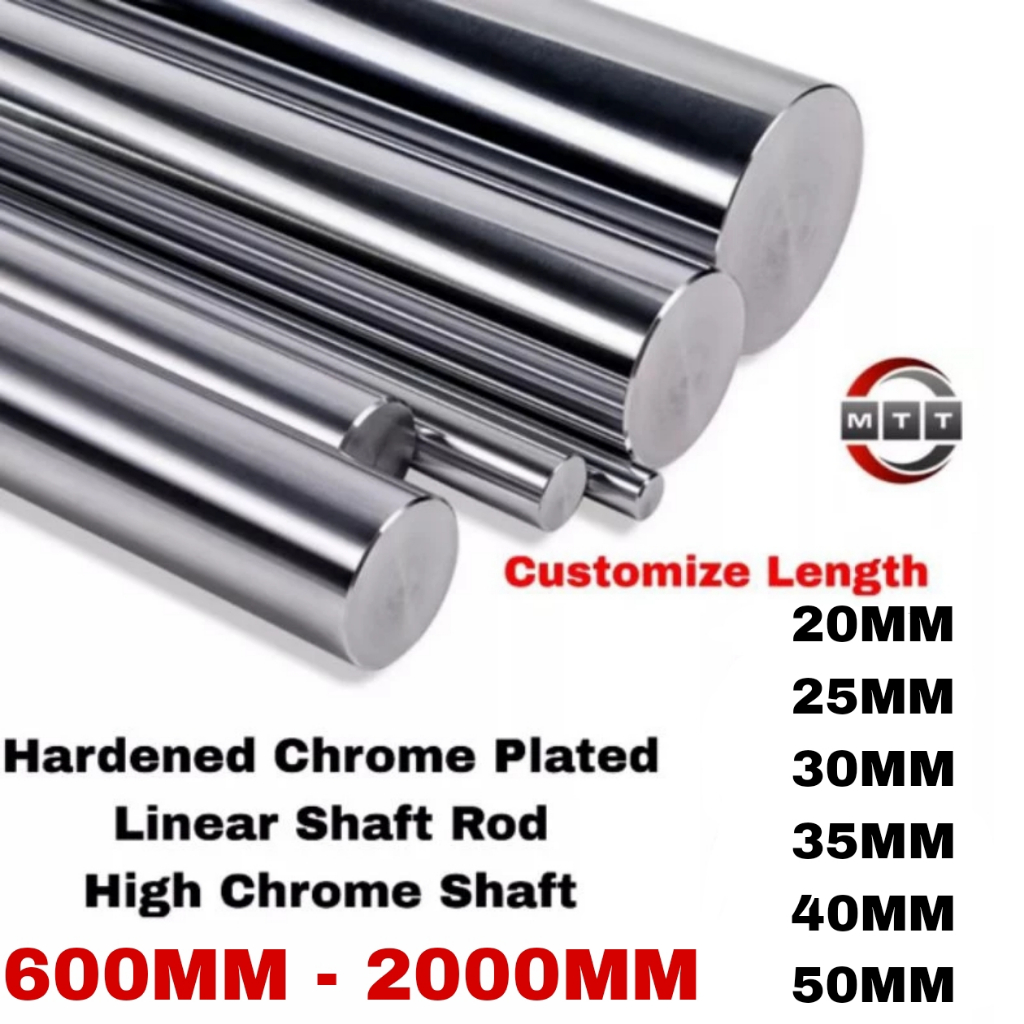 Linear Bearing Shaft Rod Bar Hardened Chrome Shaft Plated 20MM,25MM ...