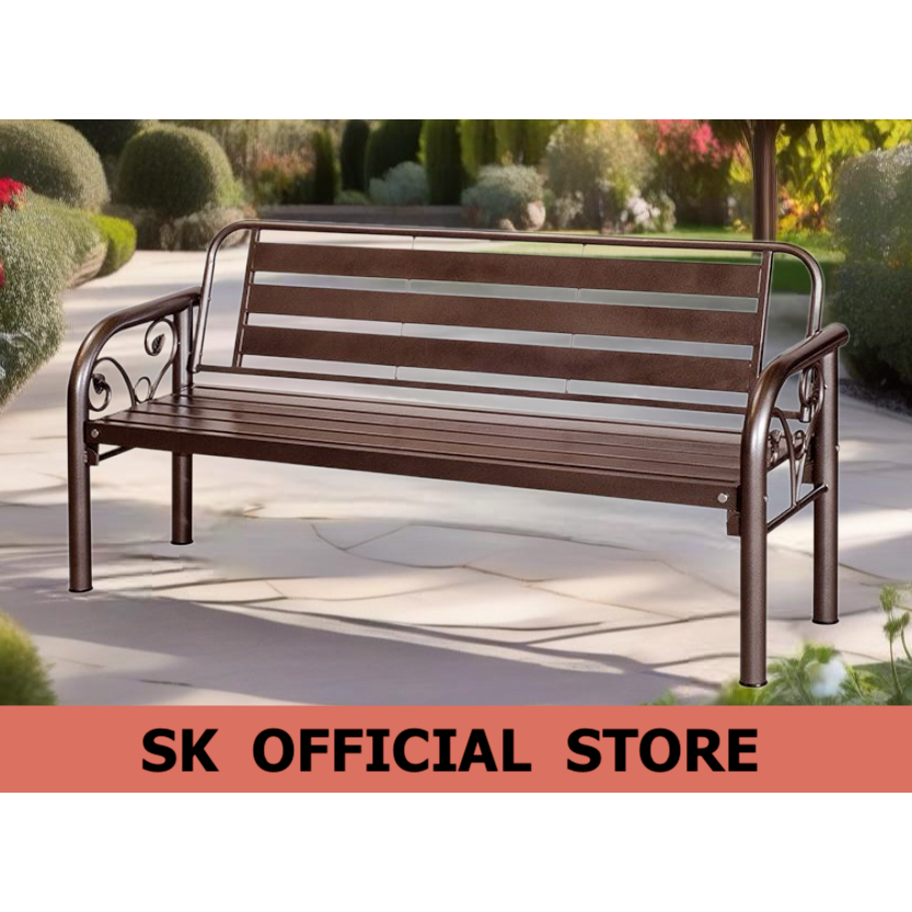 READY STOCK 5ft Outdoor Metal Bench Chair Garden Bench Chair Kerusi ...