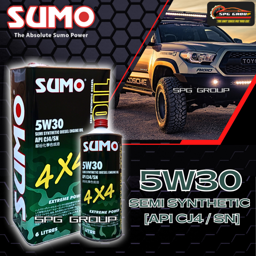 SUMO 4×4 EXTREME POWER SEMI SYNTHETIC 5W30 ENGINE OIL 1/6 LITERS MINYAK ...