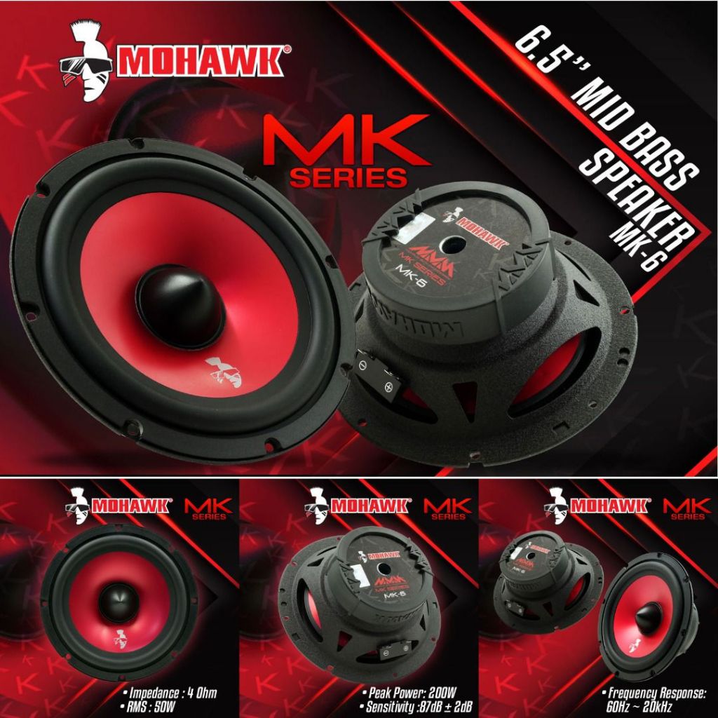 Mohawk MK-6 6.5" Mid Bass Universal Speaker Proton / Nissan | Shopee ...