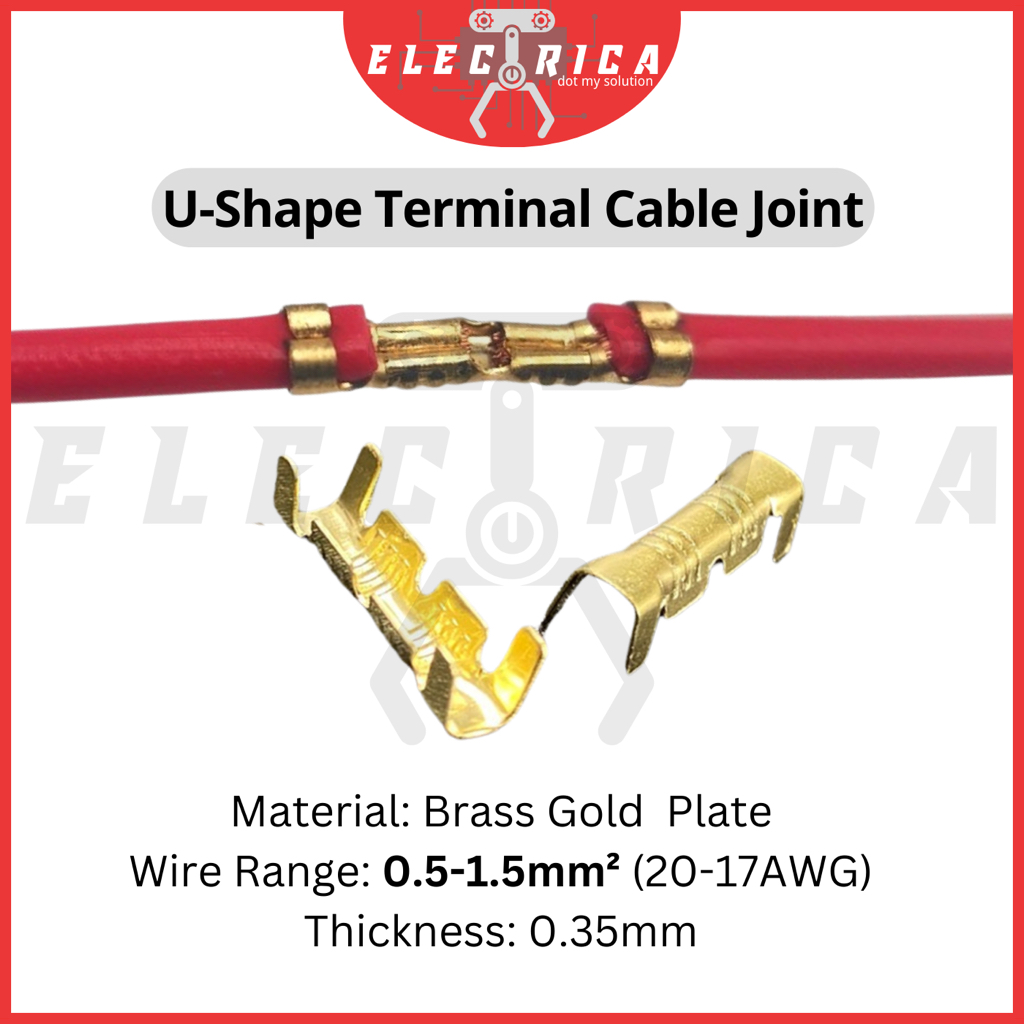 U Shape Brass Terminals Non-Insulated Car And Motorcycle Cable Wire ...