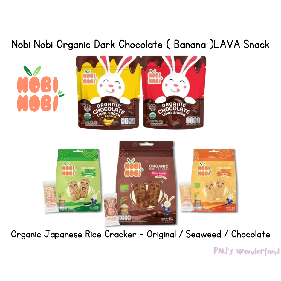 Nobi Nobi Organic Dark Chocolate ( Banana ) LAVA Snack 20g Organic ...
