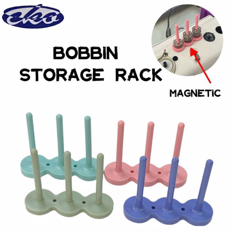 Bobbin Storage Rack / Magnetic Shuttle Core Case Holder / Tiang letak ...