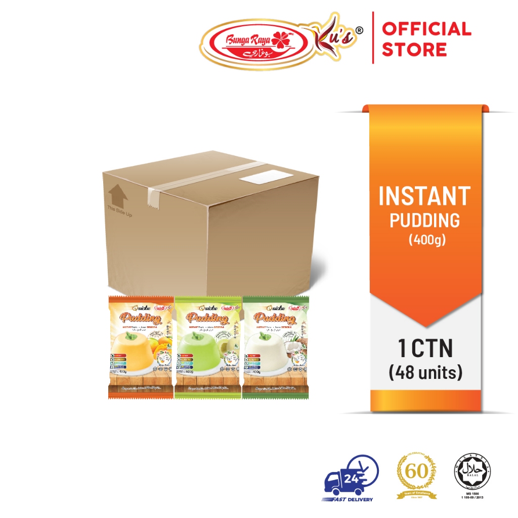 [BORONG] BUNGA RAYA KUS Serbuk Puding Segera 400g || Instant Pudding ...