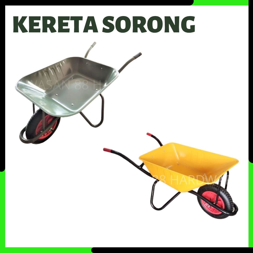 Kereta Sorong Dalam Cetek Tayar Angin Tayar Hidup Deep Type Shallow ...