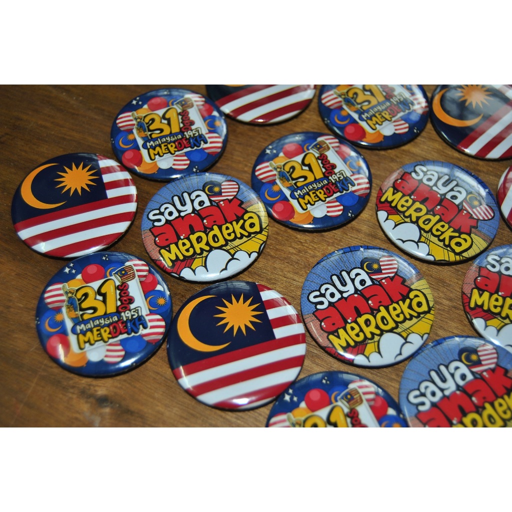 [Readystock] Pin Button Badge Merdeka 44mm | Shopee Malaysia